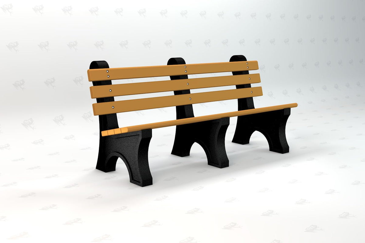 Frog Furnishings Comfort Park Outdoor Bench | Resinwood slates and Pow ...